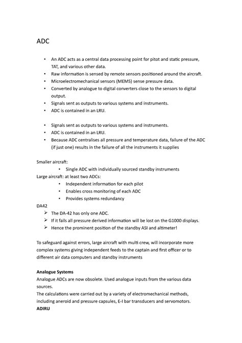 Adc Note For Instruments Adc An Adc Acts As A Central Data