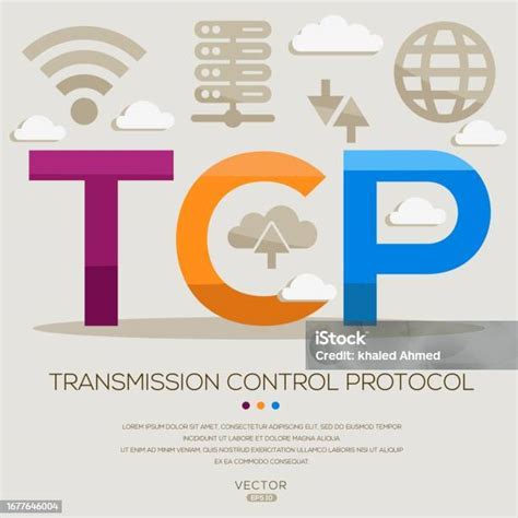 Ilustración De Tcp Protocolo De Control De Transmisión Y Más Vectores Libres De Derechos De