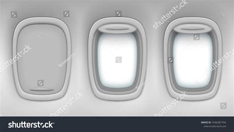 비행기 창문은 열려 있고 닫힌 셔터 스톡 벡터로열티 프리 1646387794 Shutterstock