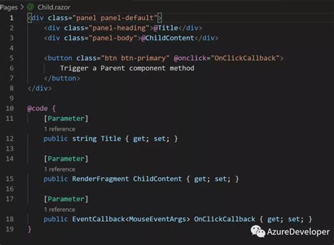 Blazor组件基础之事件处理 Azure开发者资源站，技术文章，开源书籍，技术问答 Azuredeveloper