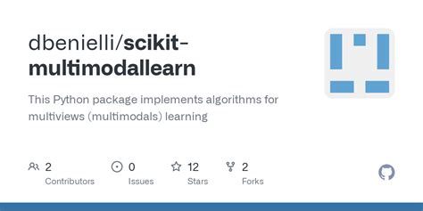 GitHub Dbenielli Scikit Multimodallearn This Python Package Implements Algorithms For