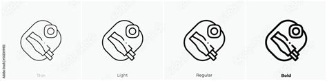 Goi Cuon Icon Thin Light Regular And Bold Style Design Isolated On