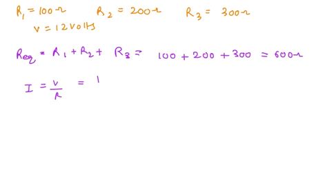 Solved Three Resistors With Resistances Of 100 200 And 300 Ohms Are Connected In Series