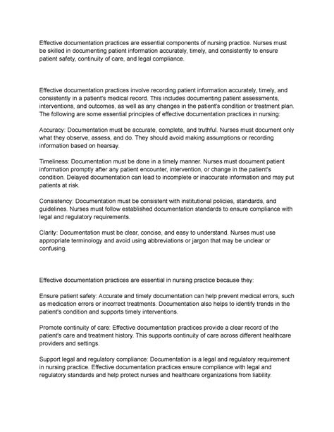 effective documentation practices notes effective documentation practices are essential