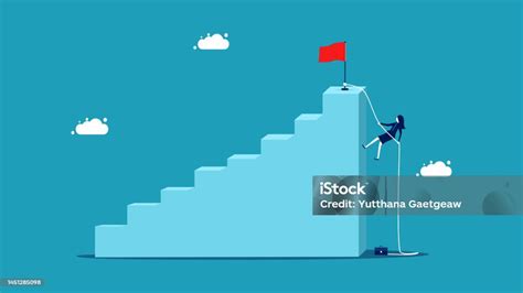 사다리를 오르는 사업가 새로운 비즈니스 개념입니다 비즈니스 개념 벡터 개발에 대한 스톡 벡터 아트 및 기타 이미지 개발 개선 개성 개념 Istock