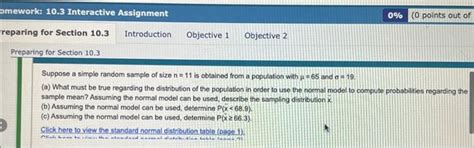 Solved Suppose A Simple Random Sample Of Size N11 Is