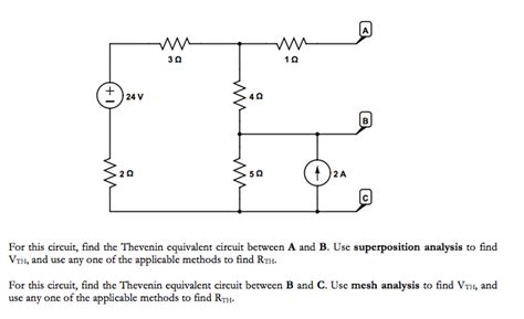 Solved For This Circuit Find The Thevenin Equivalent
