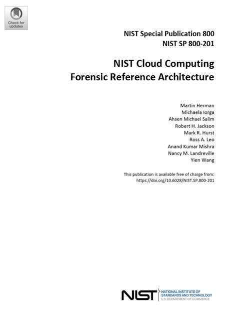 nist cloud computing forensic reference architecture pdf cloud