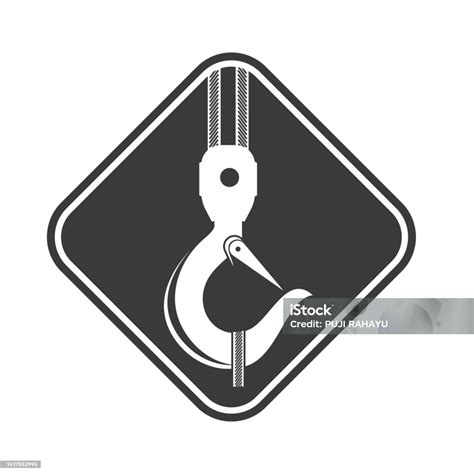 크레인 후크 로고 아이콘 벡터 일러스트 레이 션 디자인 서식 파일 로고에 대한 스톡 벡터 아트 및 기타 이미지 로고 크레인 강철 Istock