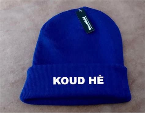 Muts Met Tekst Bedrukte Muts Muts Met Tekst Koud He Kou He Winter Wintersport Bol