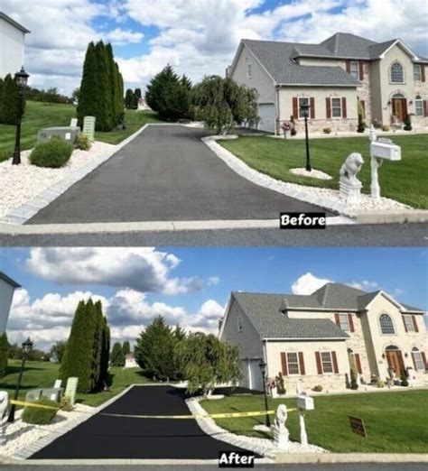 Driveway Sealcoating Before And After Asphalt Seal Coating In Cedar