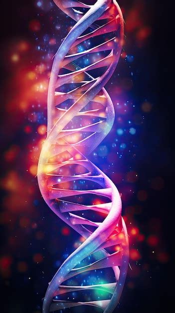 Premium AI Image Digital Dna Helix Structure Wallpaper For The Phone