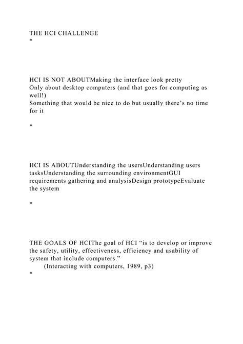 Principle Of Human Computer Interaction Docx