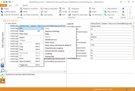 Weboffice Author Arcmap Extension Stack Menu And Wizards Edit Configuration