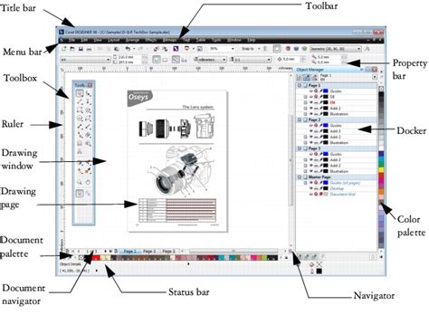 Corel Designer Help Corel Designer Application Window