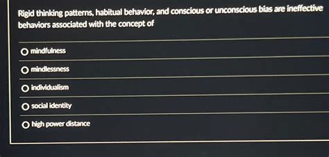 Solved Rigid Thinking Patterns Habitual Behavior And Solved Rigid Thinking Patterns Habitual Behavior And