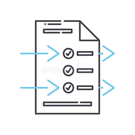 Sprint Backlog Line Icon Outline Symbol Vector Illustration Concept Sign Stock Vector
