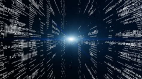 Blocks Of Program Code Flying In Virtual Space Stock Illustration Illustration Of Abstract