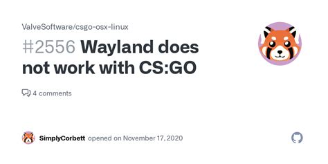 Wayland Does Not Work With Csgo · Issue 2556 · Valvesoftwarecsgo Osx Linux · Github