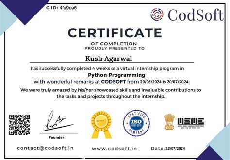 Kush Agarwal On Linkedin I Am Pleased To Share That I Have