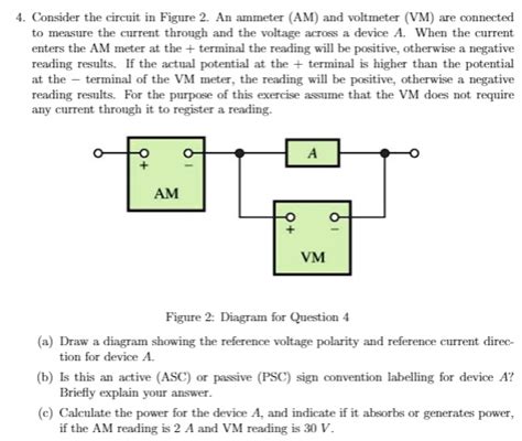 4 Consider The Circuit In Figure 2 An Ammeter Am And Voltmeter Vm Are Connected To Measure