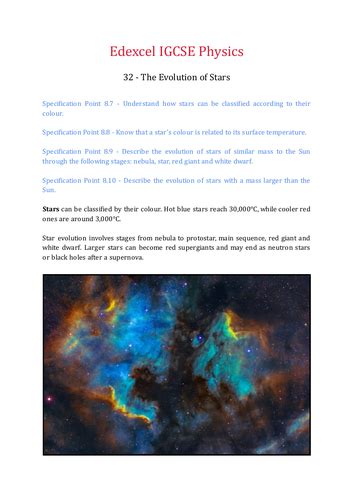 Edexcel Igcse Physics Worksheets Chapter 8 Astrophysics Teaching