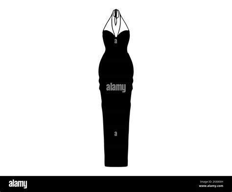 Corset Midi Dress Silhouette Vector Art Stock Vector Image And Art Alamy