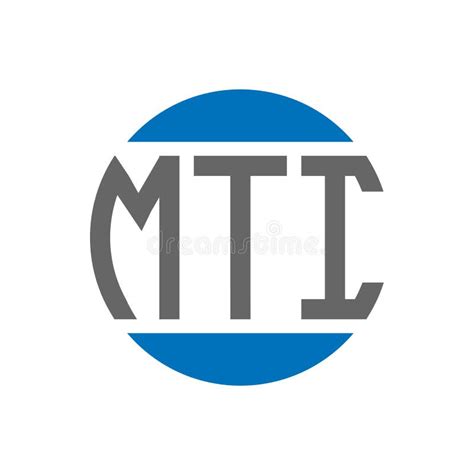 Mti Letter Logo Design On White Background Mti Creative Initials Circle Logo Concept Stock