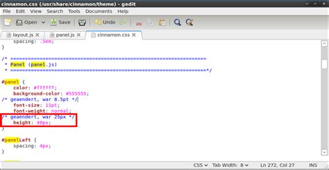 Linux Cinnamon Panelgröße Modifizieren › Dev Blog Id10t