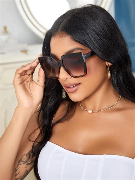 1pair Women Ombre Lens Fashion Glasses Shein Usa