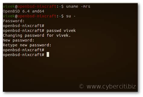 OpenBSD Change Password For Root And Other Users NixCraft