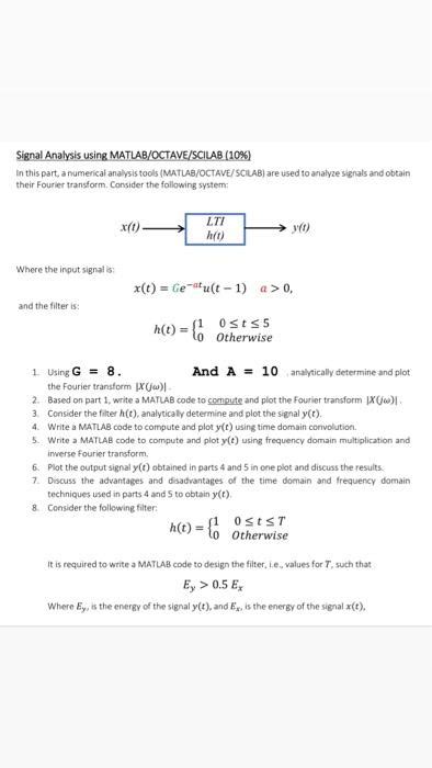solved signal analysis using matlab octave scilab 10 in