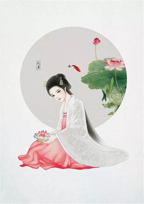 唯美漢服美女的古風人物手繪插畫 當壁紙也超讚 每日頭條