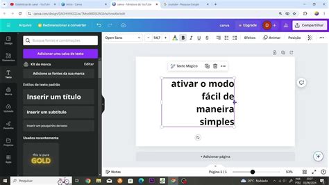 Como Alterar O Alinhamento De Um Texto No Canva Youtube