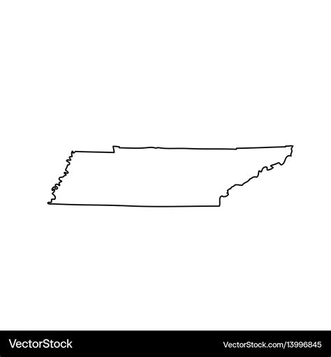 Map Us State Tennessee Royalty Free Vector Image