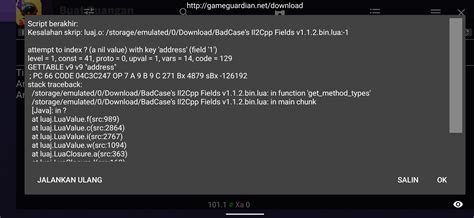 Badcases Il2cpp Fields Lua Scripts Gameguardian