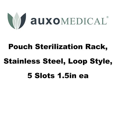 Pouch Sterilization Rack Stainless Steel Loop Style 5 Slots 15in Ea