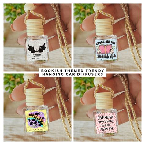 Bookish Themed Car Diffusers Hanging Diffuser Air Freshener Car