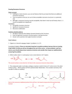 Ch Resonance Practice Problems