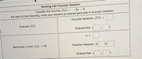 Solved Working With Function Notation Consider The Function