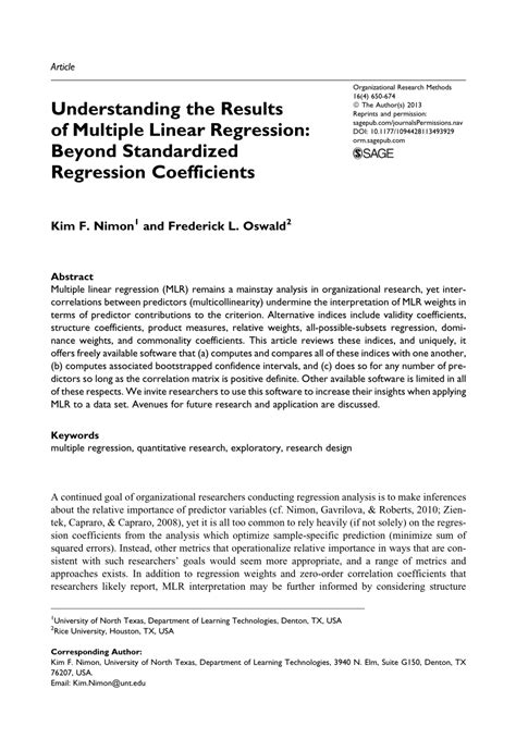 pdf understanding the results of multiple linear regression beyond