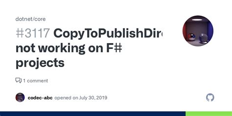Copytopublishdirectory Not Working On F Projects Issue Dotnet Core Github