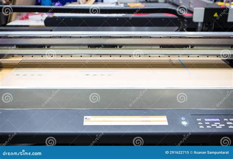 Flatbed Uv Led Inkjet Printer Stock Image Image Of Cmyk Digital