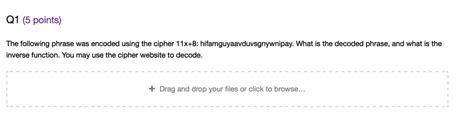 SOLVED Please Help Me Decode The Following Cipher With Step By Step