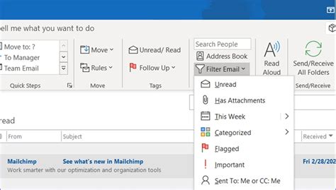 how to show only unread messages in outlook excelnotes