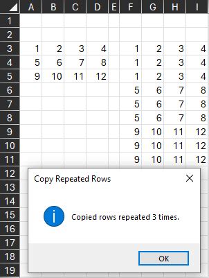 Excel Copy And Paste Range Contents X Times Through Vba Stack Overflow