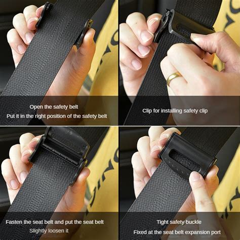 Badu Bg 2pcs Щипка за закопчалка за предпазен колан за колан Щипка за регулиране на ограничителя