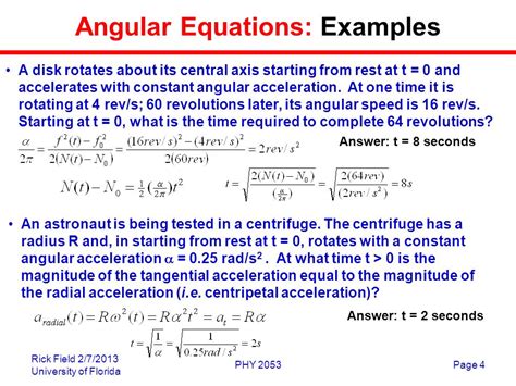 Angular Acceleration Examples