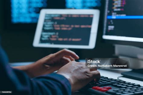 Closeup Hand Of Developer Programmer Software Engineer It Support Typing On Computer Keyboard