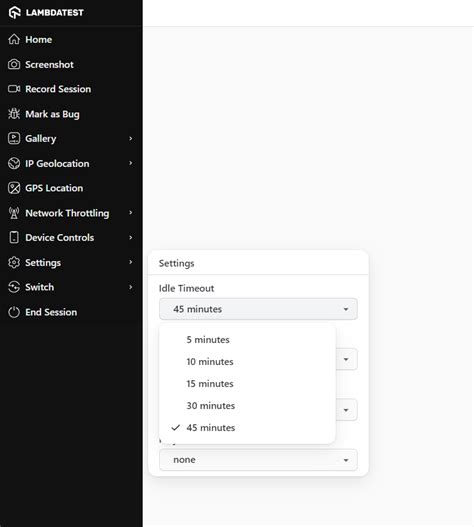 Extending LambdaTest Session Inactivity Time On Real Devices